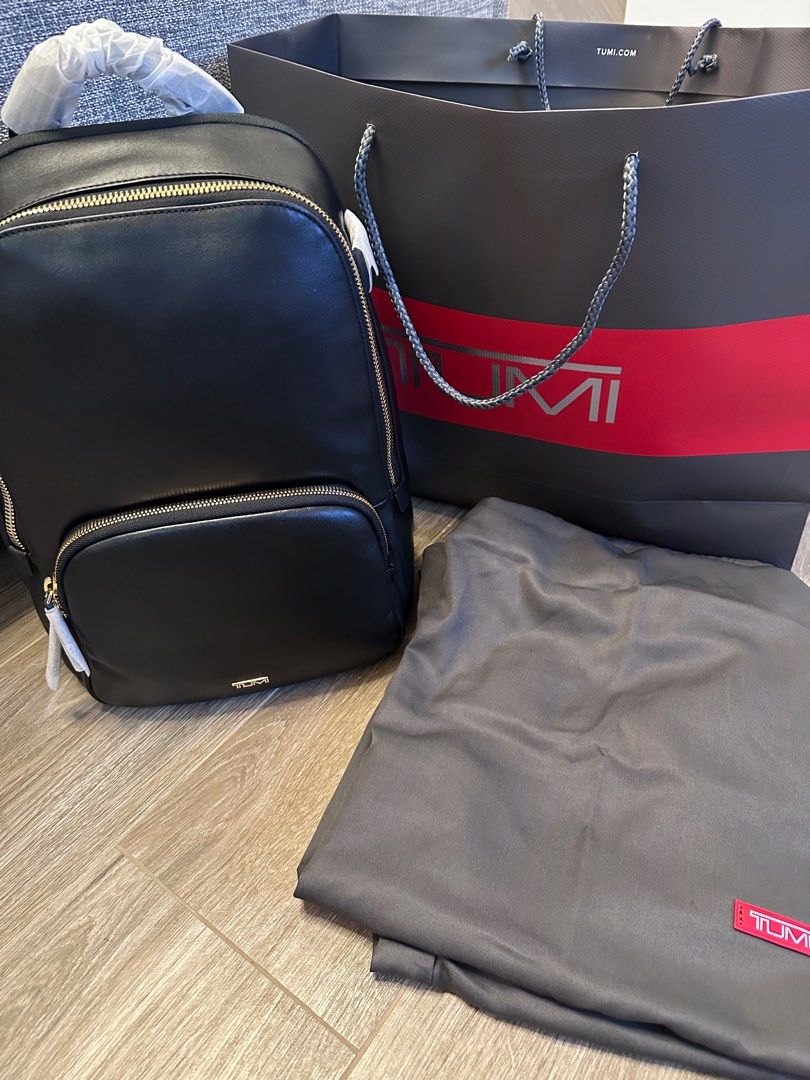 Tumi Ruby backpack Black Leather, 女裝, 手袋及銀包, 背囊 - Carousell