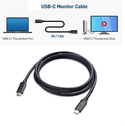 USB-C to USB-C display/monitor cable (100W) (1.0m) 4K, Computers & Tech ...