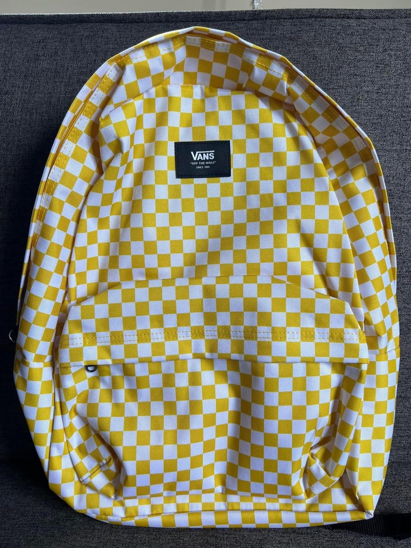 Vans Large Yellow Backpack, Men's Fashion, Bags, Backpacks on Carousell