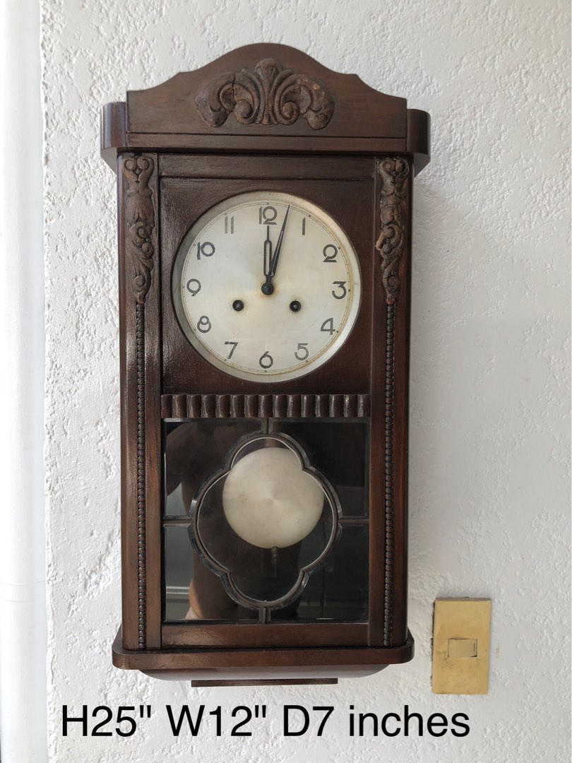 Vintage Antique Pendulum Winding Wall Clock, Hobbies & Toys ...
