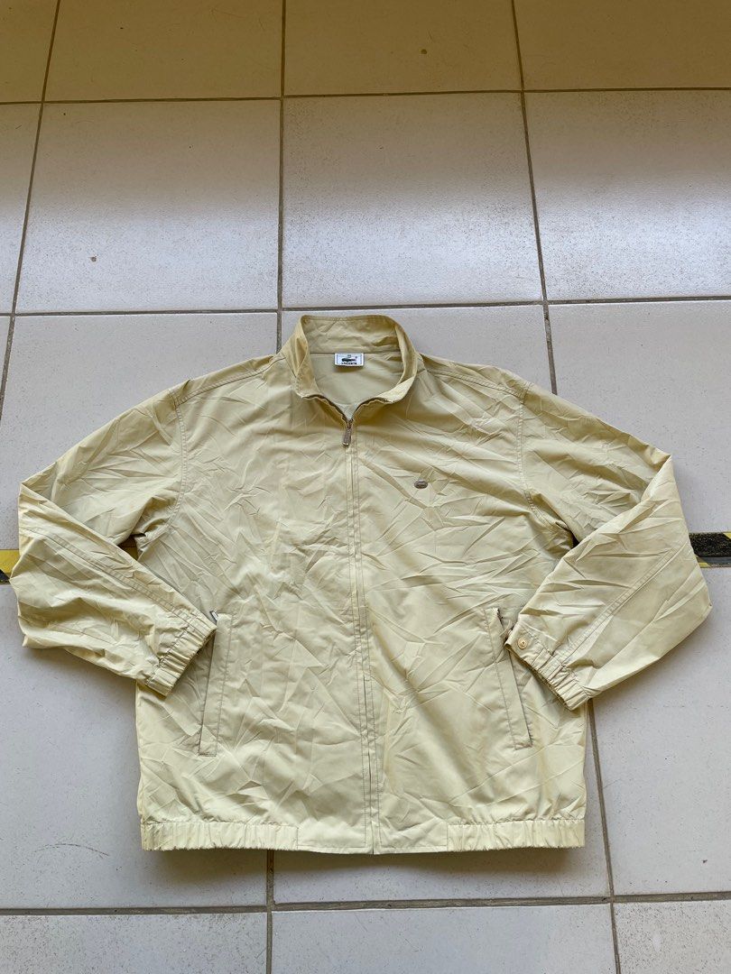 Vintage Lacoste Biege Windbreaker Jacket, Men's Fashion, Coats, Jackets ...