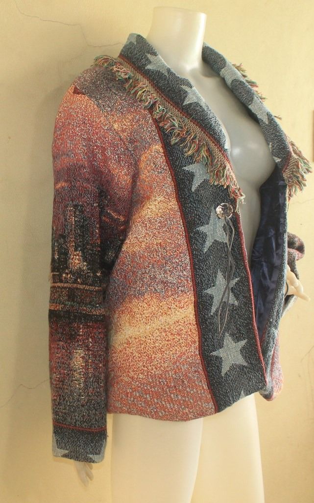 Vintage THOMAS KINKADE Weave Stitched Native American Style Coat Jacket, Women's Fashion, Coats ...