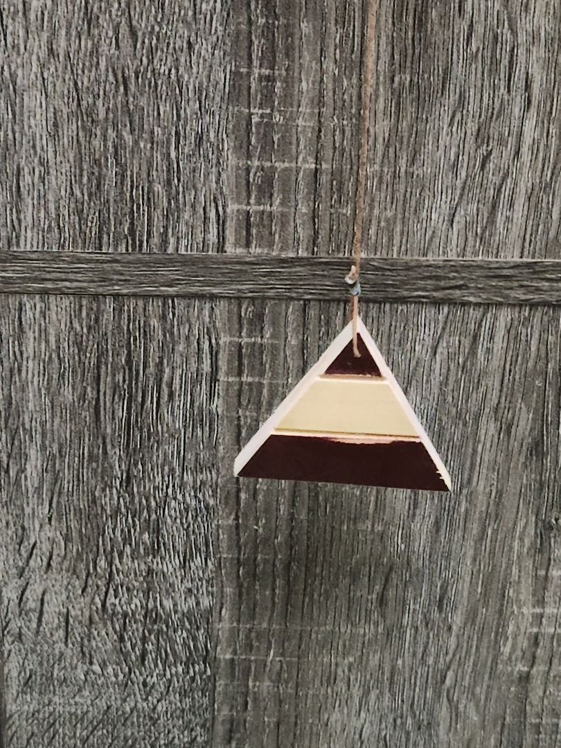 Vintage Wood Pyramid Top 5 Stainless Steel Rods 22.5cm to 17.5cm - Loud ...