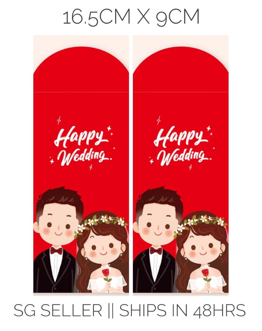 Wedding red packet/ wedding ang pao, Hobbies & Toys, Stationery & Craft ...