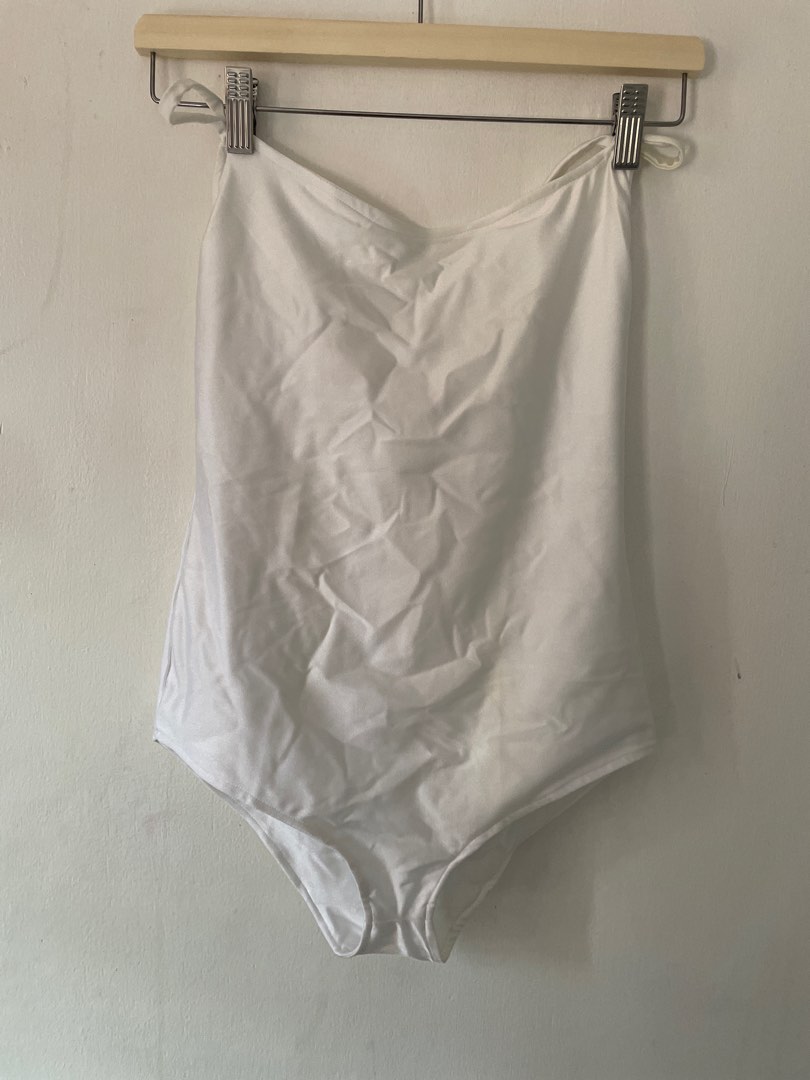 White One Piece Swimsuit Womens Fashion Swimwear Bikinis And Swimsuits On Carousell
