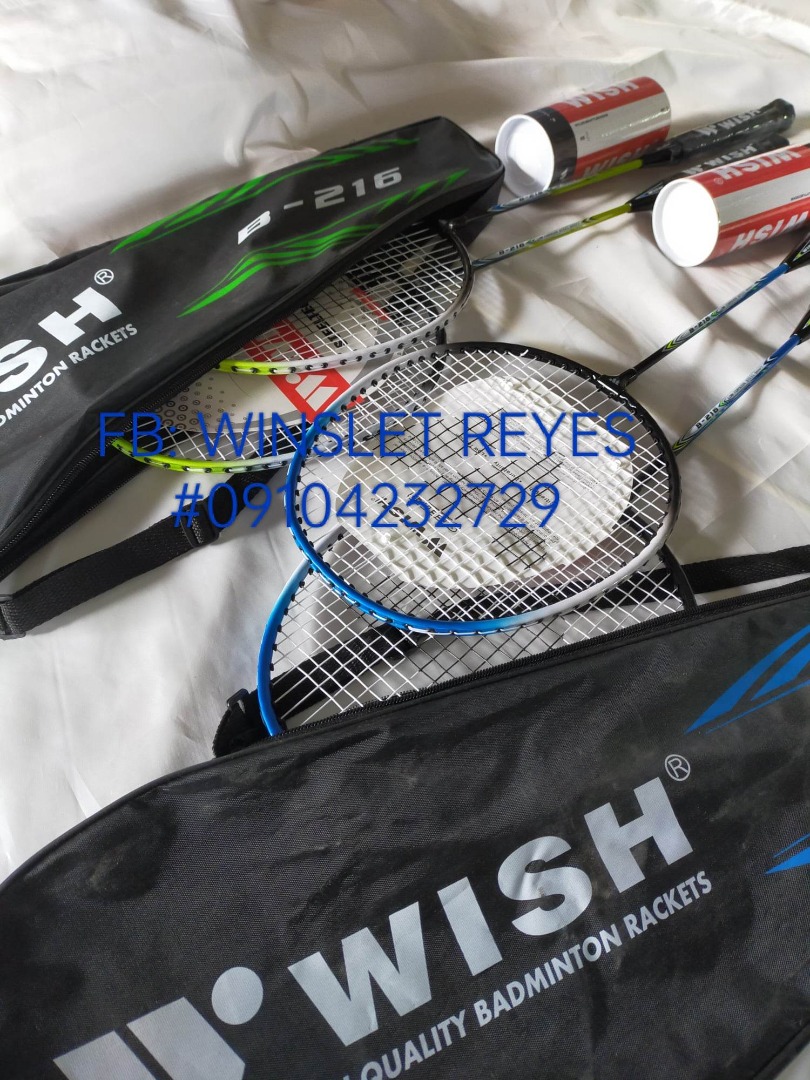 WISH B-216 STEELTECH BADMINTON DOUBLE / BADMINTON RACKET, Sports ...