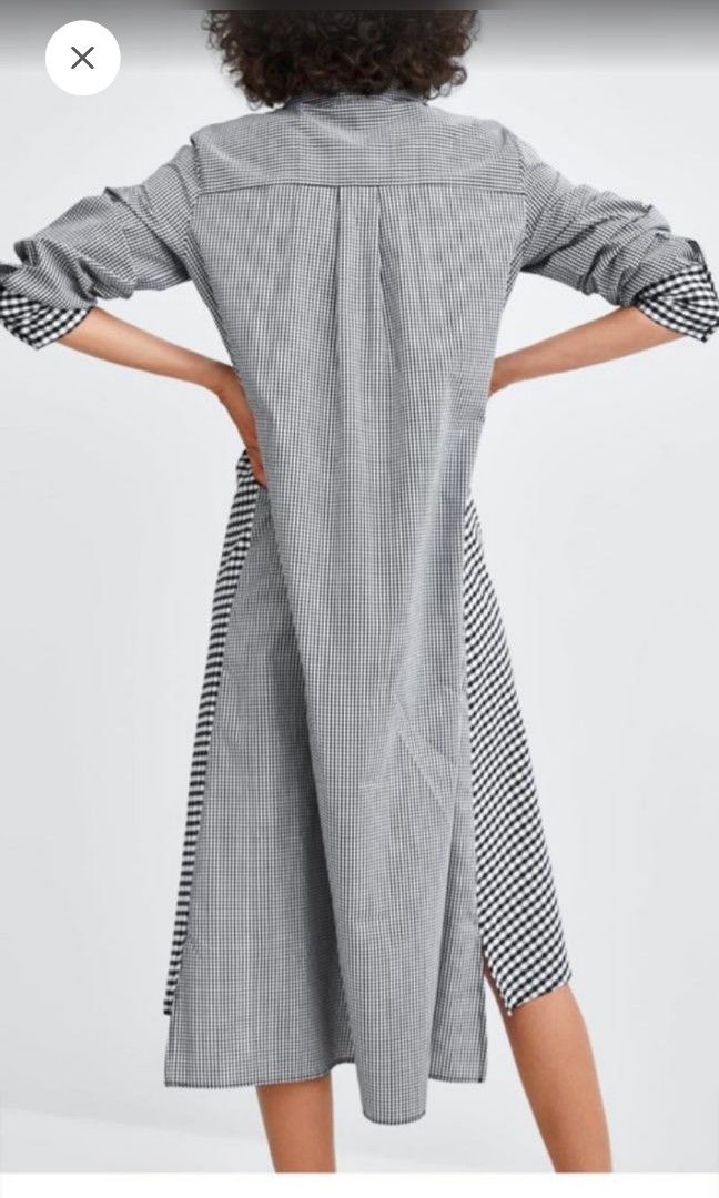 Zara Checkered Dress, Women's Fashion, Dresses & Sets, Dresses on Carousell