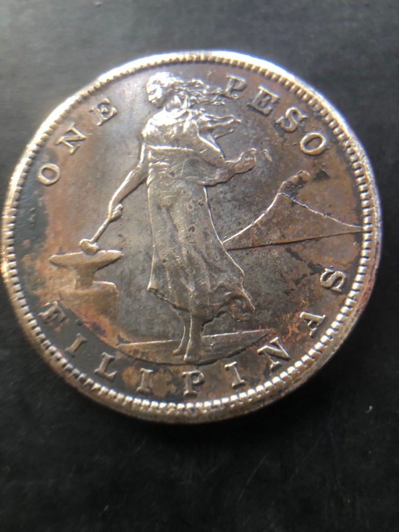 1910-S 1 peso USPI coin?buo ang mga daliri at mga star, Hobbies & Toys ...