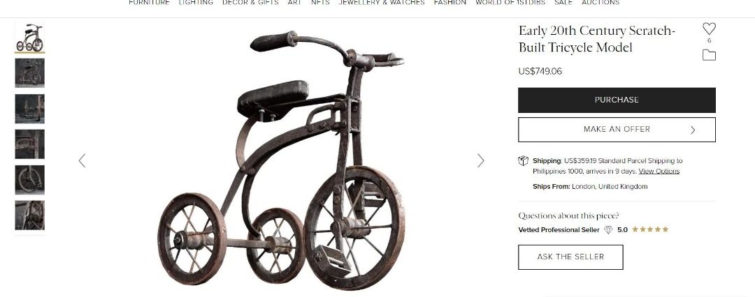 1920s bike scale model, Furniture & Home Living, Home Decor, Other Home Decor on Carousell