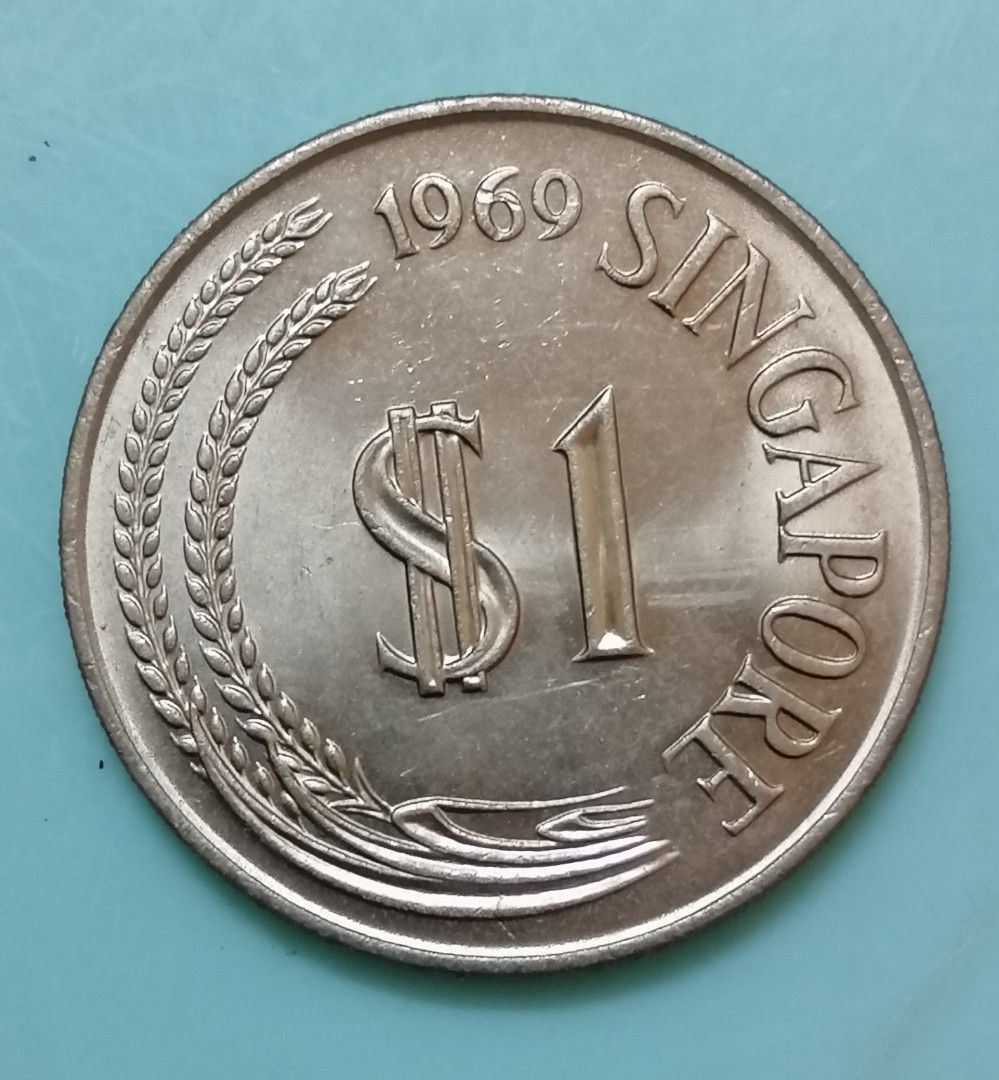 $1 Dollar Singapore Coin 1969 (UNC) #B112, Hobbies & Toys, Collectibles & Memorabilia, Currency ...