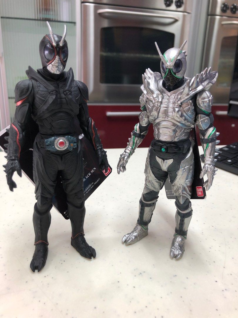 1 Set Original 2022 Bandai Sofubi Kamen Rider Black Sun & Shadow Moon ...