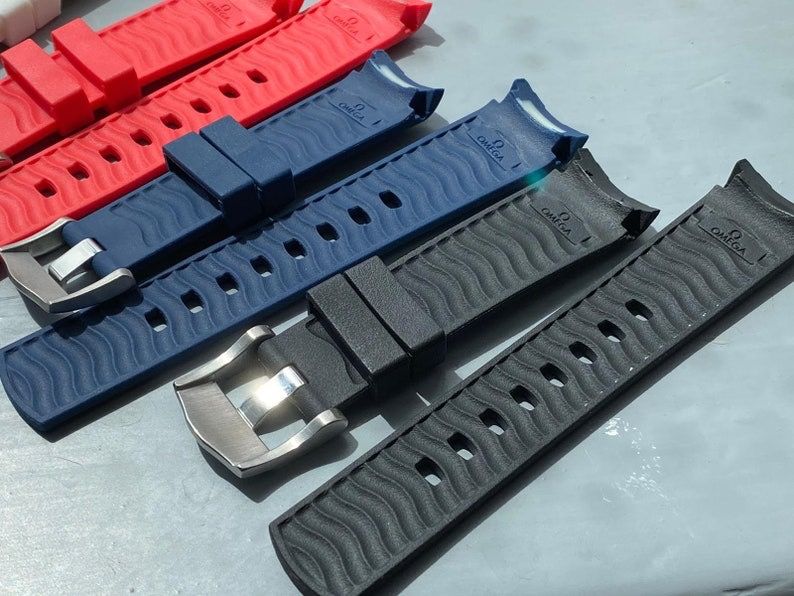 20mm Omega Rubber Strap Fits Omega Seamaster Diver 300m Seamaster - 75 ...