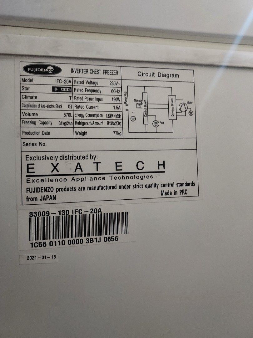 20 cu ft INVERTER CHEST FREEZER FOR SALE!!, TV & Home Appliances ...