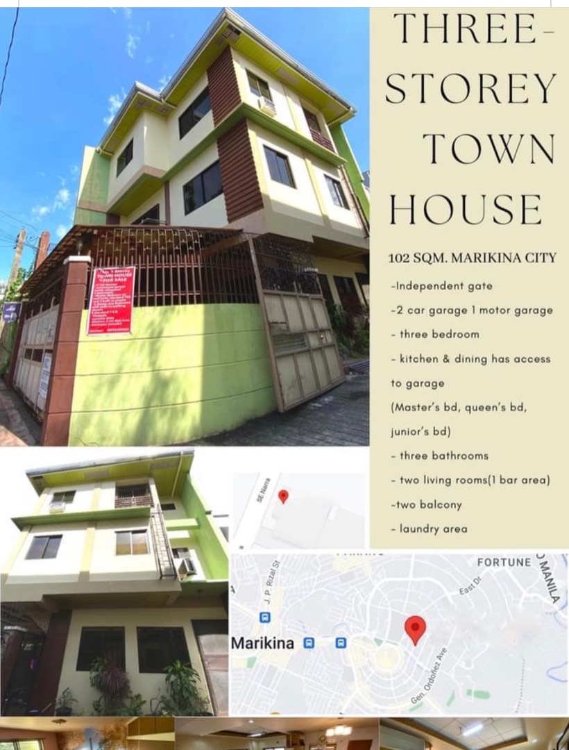 3 Storey Front unit Townhouse, Property, For Sale, Townhouse on Carousell