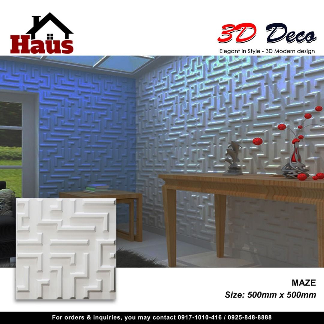 3D Wall Deco Maze 500*500mm, Commercial & Industrial, Construction ...