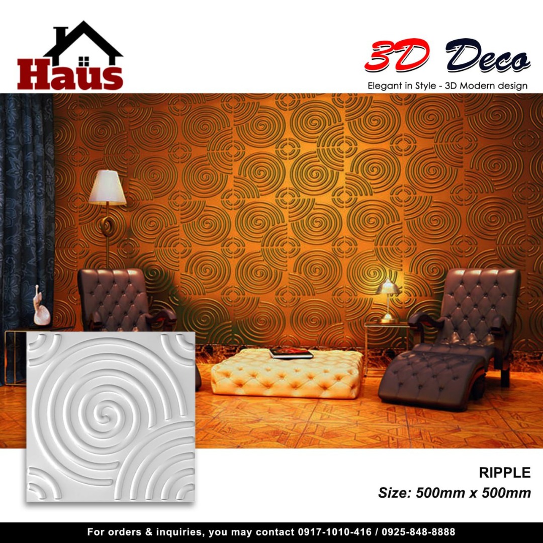 3D Wall Deco Ripple 500*500mm, Commercial & Industrial, Construction ...