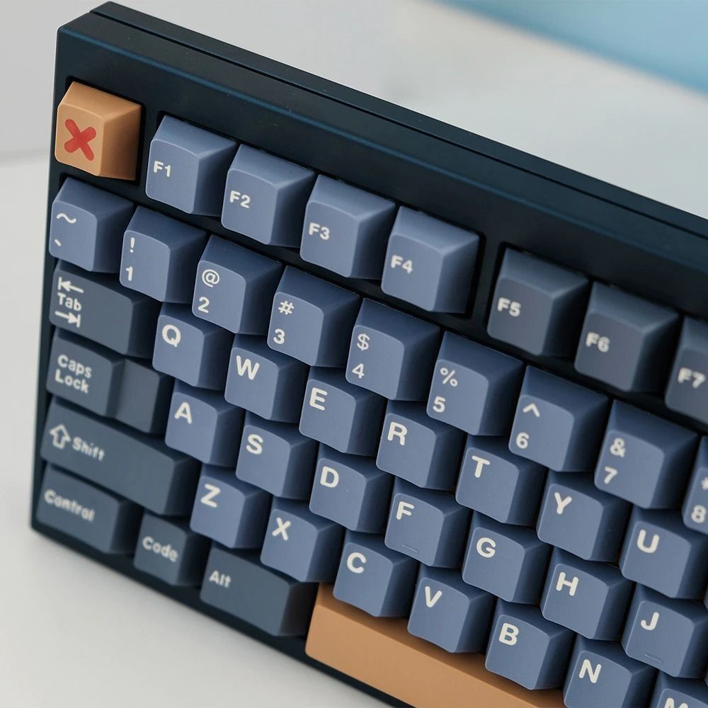 丹寧鍵帽 全套173鍵 Cherry原廠高度 ABS二色成型工藝 RGB不透光 水口出廠已處理 適用市面多種配列機械鍵盤 Non GMK ...