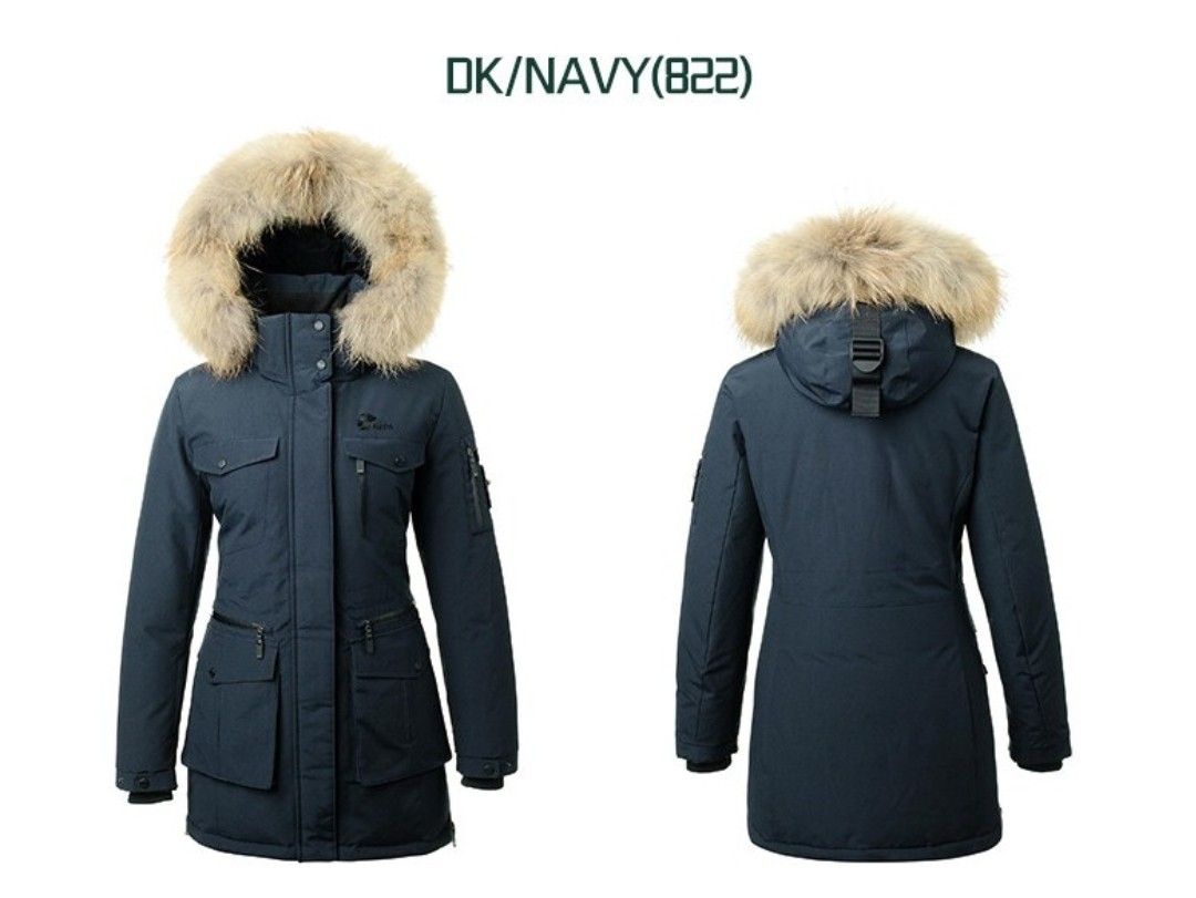 全智賢同款 韓國 NEPA 羽絨 中長版 dark navy 羽絨 90%鵝絨 保暖 羽絨外套 NEPA Down Jacket, 女裝 ...