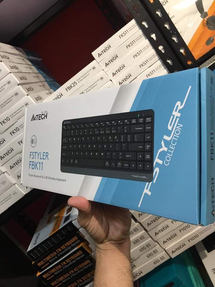 A4Tech FBK11 Bluetooth & 2.4G Wireless Keyboard Grey, Computers & Tech ...