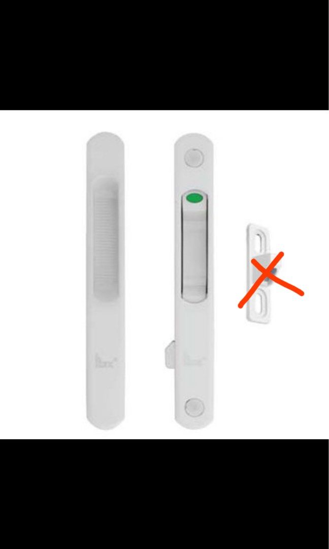 A5 25mm / 32mm Sliding Door Handle Lock (White), Furniture & Home ...