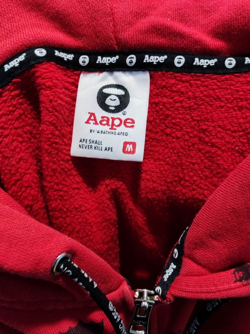 AAPE Red AOP Jacket, Men's Fashion, Coats, Jackets and Outerwear on ...
