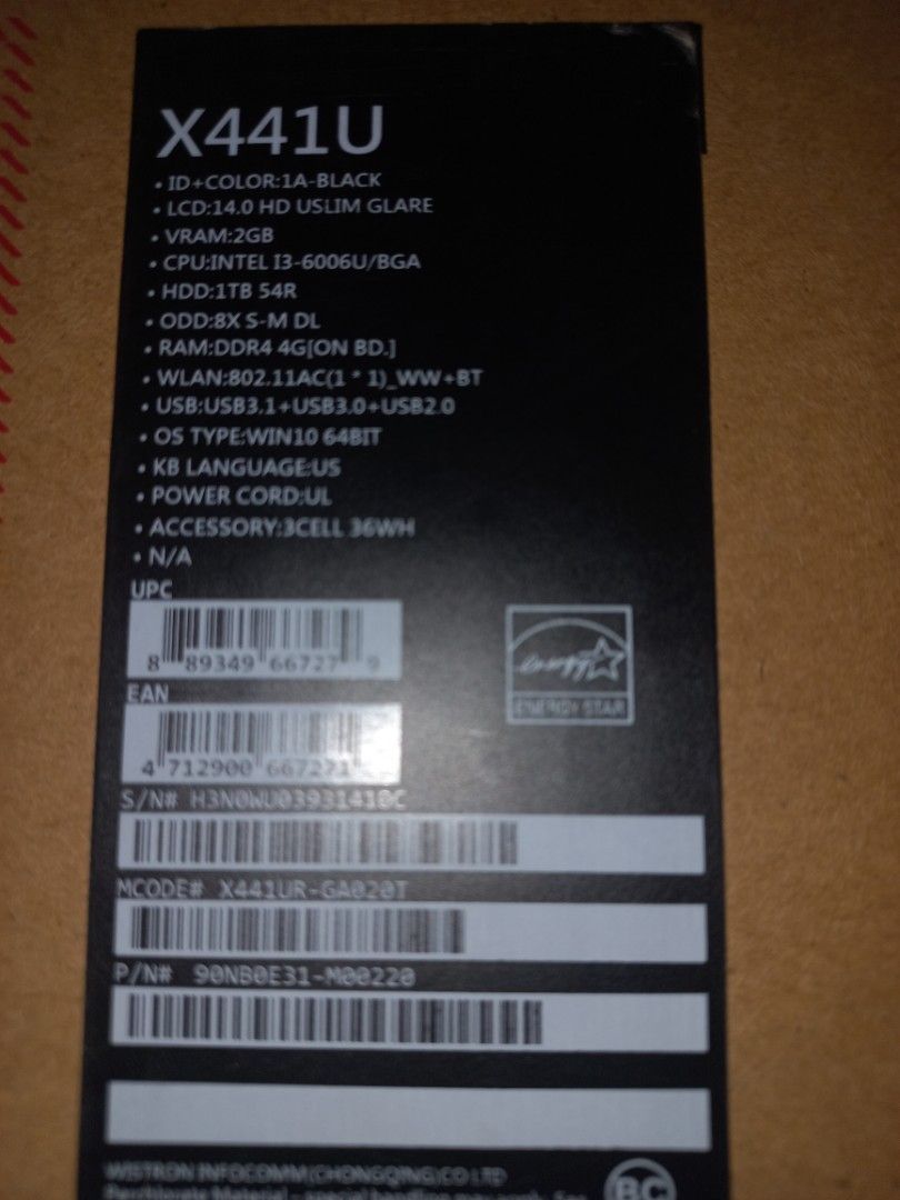 ASUS LAPTOP X441U, Computers & Tech, Laptops & Notebooks on Carousell
