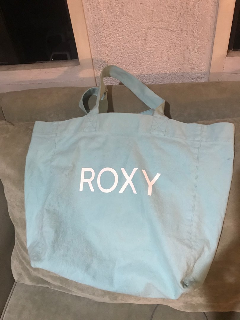 Authentic ROXY large canvas beach bag, Women's Fashion, Bags & Wallets ...
