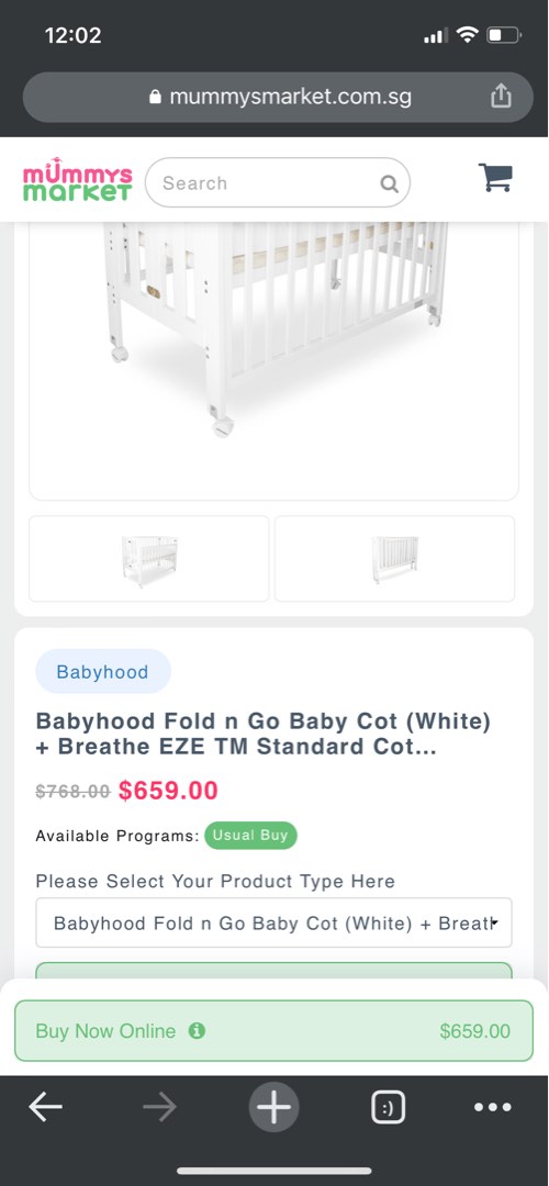Babyhood cot, Babies & Kids, Baby Nursery & Kids Furniture, Cots ...