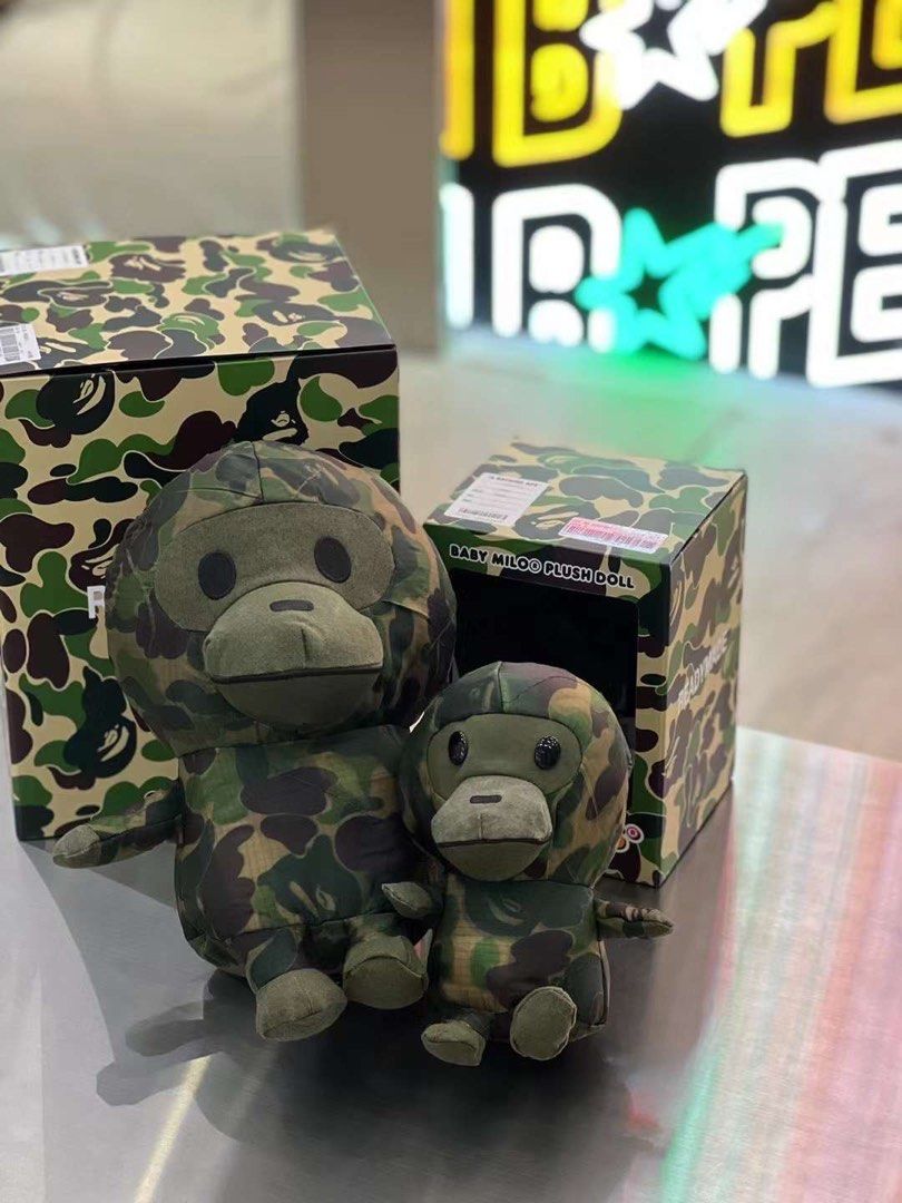 BAPE KIDS X READYMADE 15TH ANNIVERSARY ABC CAMO BABY MILO PLUSH DOLL ...