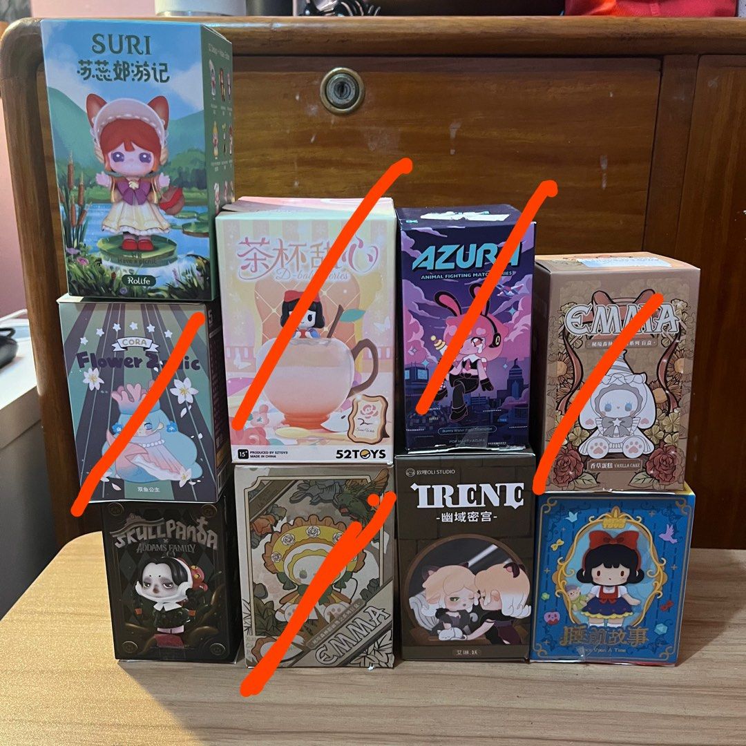 Blind Box Series Popmart Emma Skull Panda Suri Disney Cora Flower ...