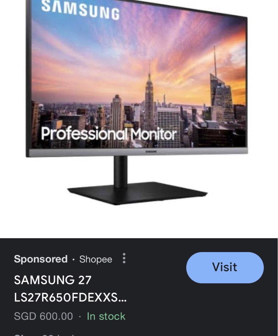 BNIB Samsung S27R650 Professional 27" inch FHD IPS Bezeless design ...