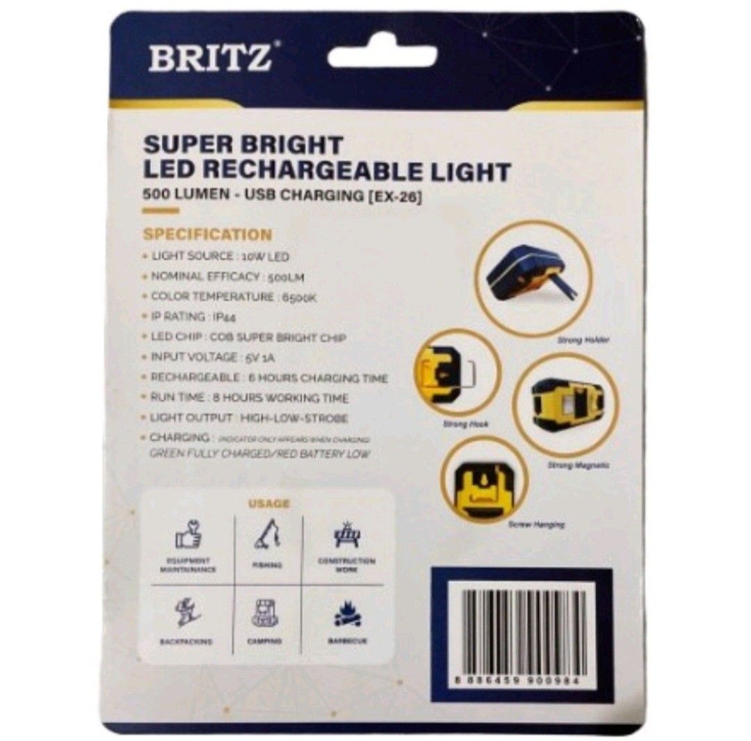 BRITZ LED RECHARGEABLE LIGHT ( SUPER BRIGHT), Car Accessories ...