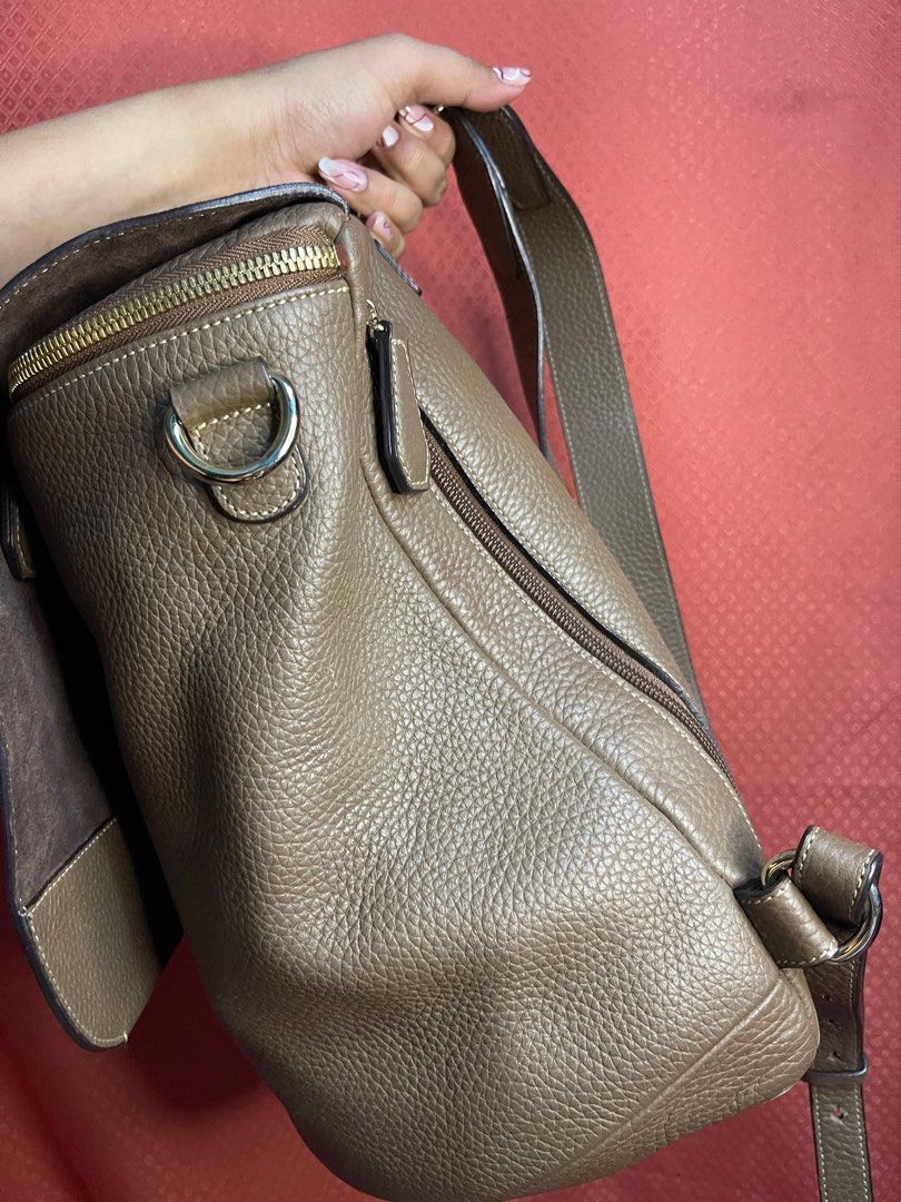 Bruno Magli Leather Backpack, Women's Fashion, Bags & Wallets ...