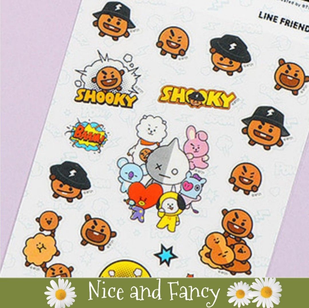 BT21 Studio 8 Shooky Clear Sticker, Hobbies & Toys, Stationary & Craft ...