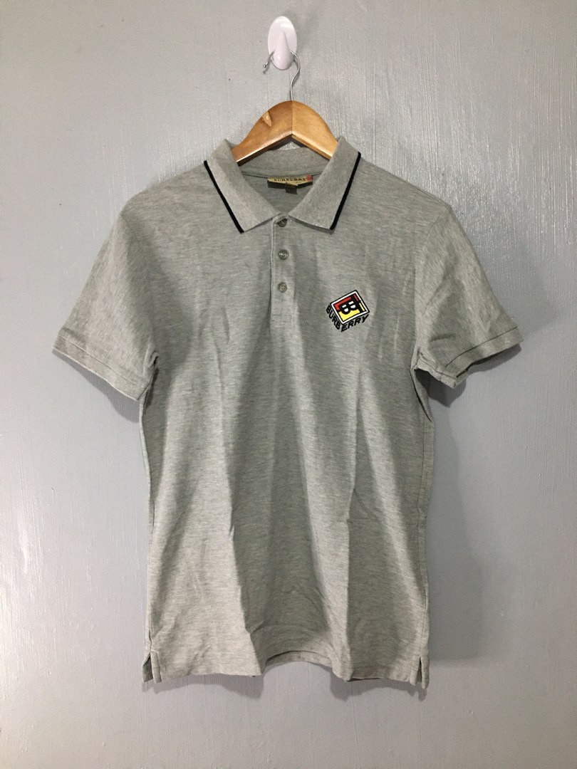 Burberry round logo, Men's Fashion, Tops & Sets, Tshirts & Polo Shirts ...
