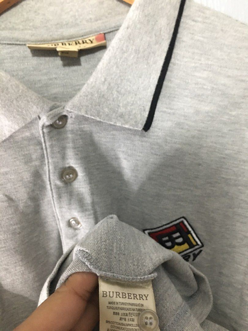 Burberry round logo, Men's Fashion, Tops & Sets, Tshirts & Polo Shirts ...