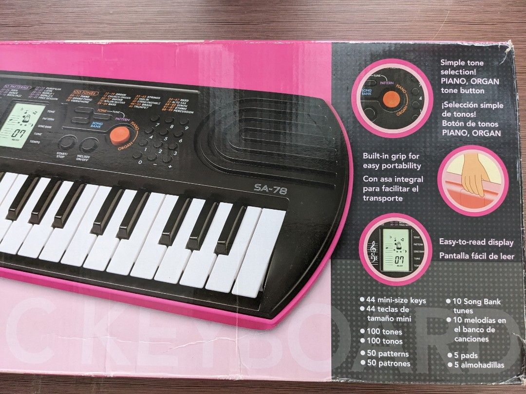 Casio Keyboard SA-78, Hobbies & Toys, Music & Media, Musical ...