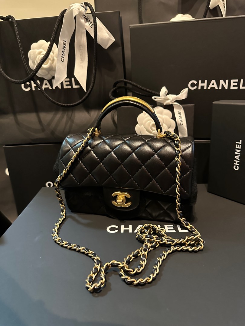 Chanel mini handle classic flap 22b mini cf, Luxury, Bags & Wallets on ...