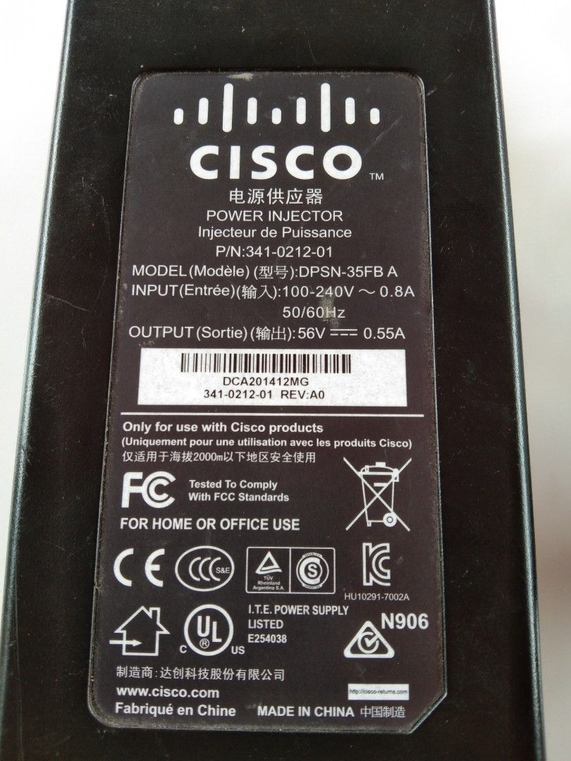 CISCO Power Injector, Elektronik, Bagian Komputer & Aksesoris di Carousell