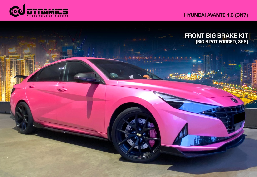 CJ DYNAMICS FRONT BIG BRAKE KIT (BIG 6-POT FORGED, 356) ON HYUNDAI ...