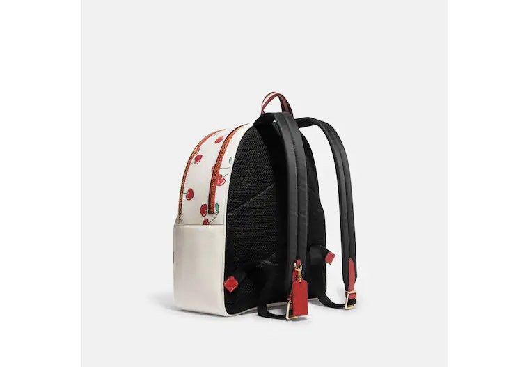 Coach Court Backpack With Heart Cherry Print, Women's Fashion, Bags ...