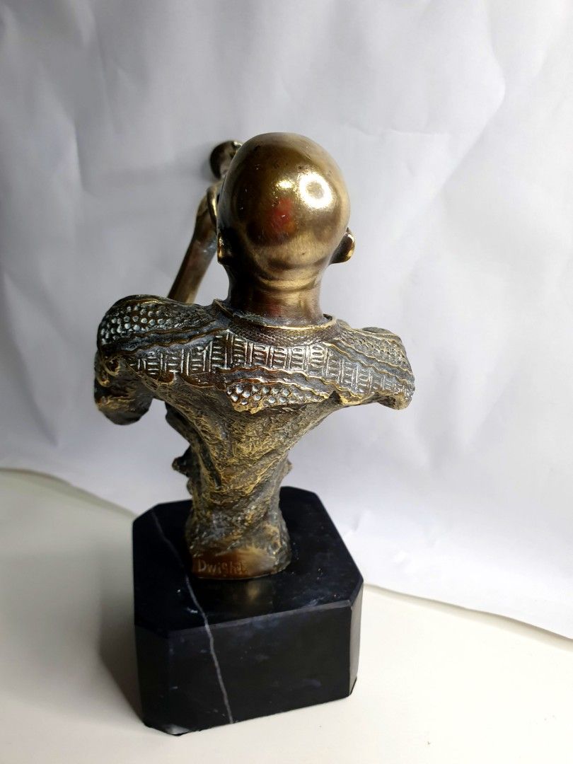 Collectible Ed Dwight bronze brass copper trumpet player sculpture ...