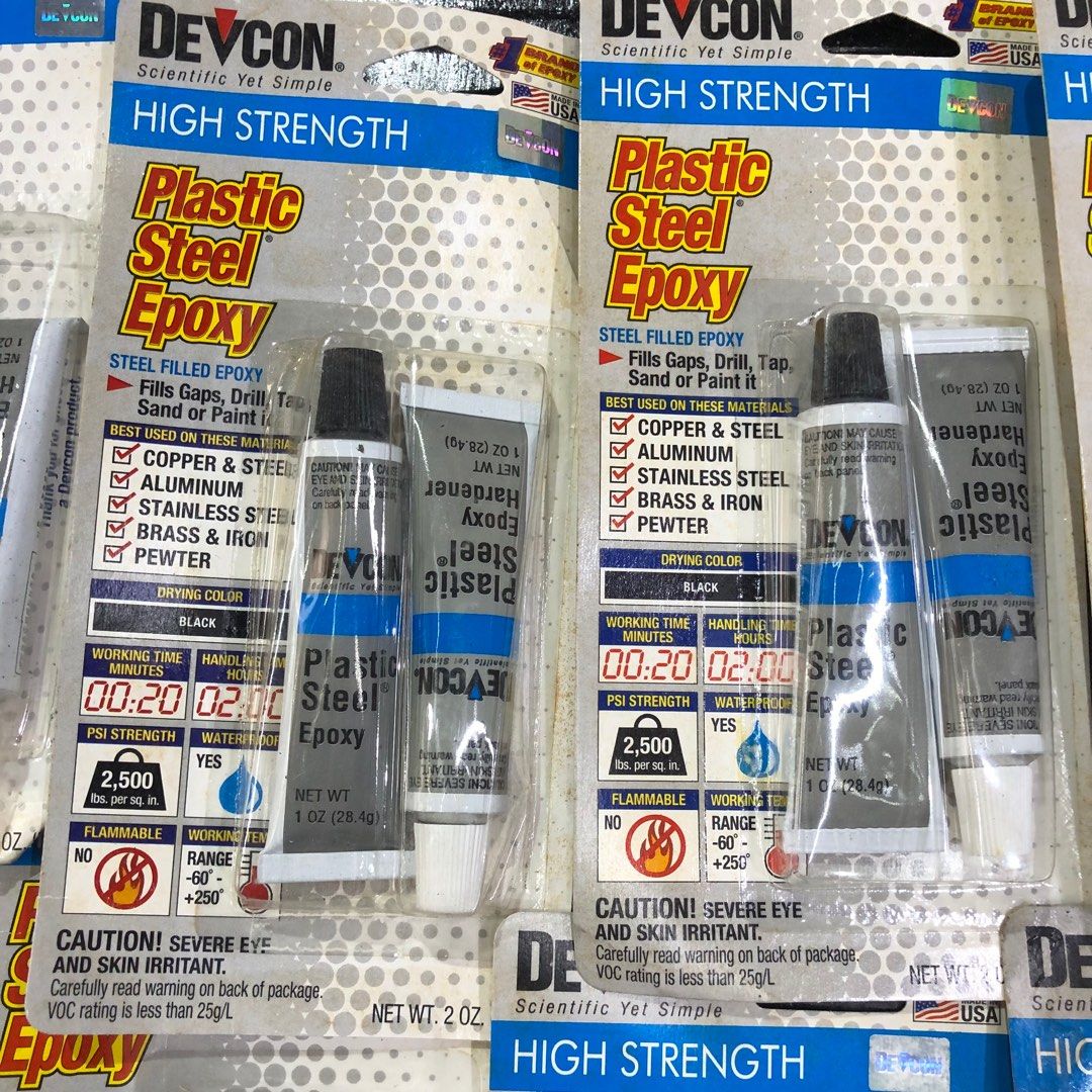 Devcon Plastic Steel Epoxy High Strength 56.8g (Heavy Duty), Commercial ...
