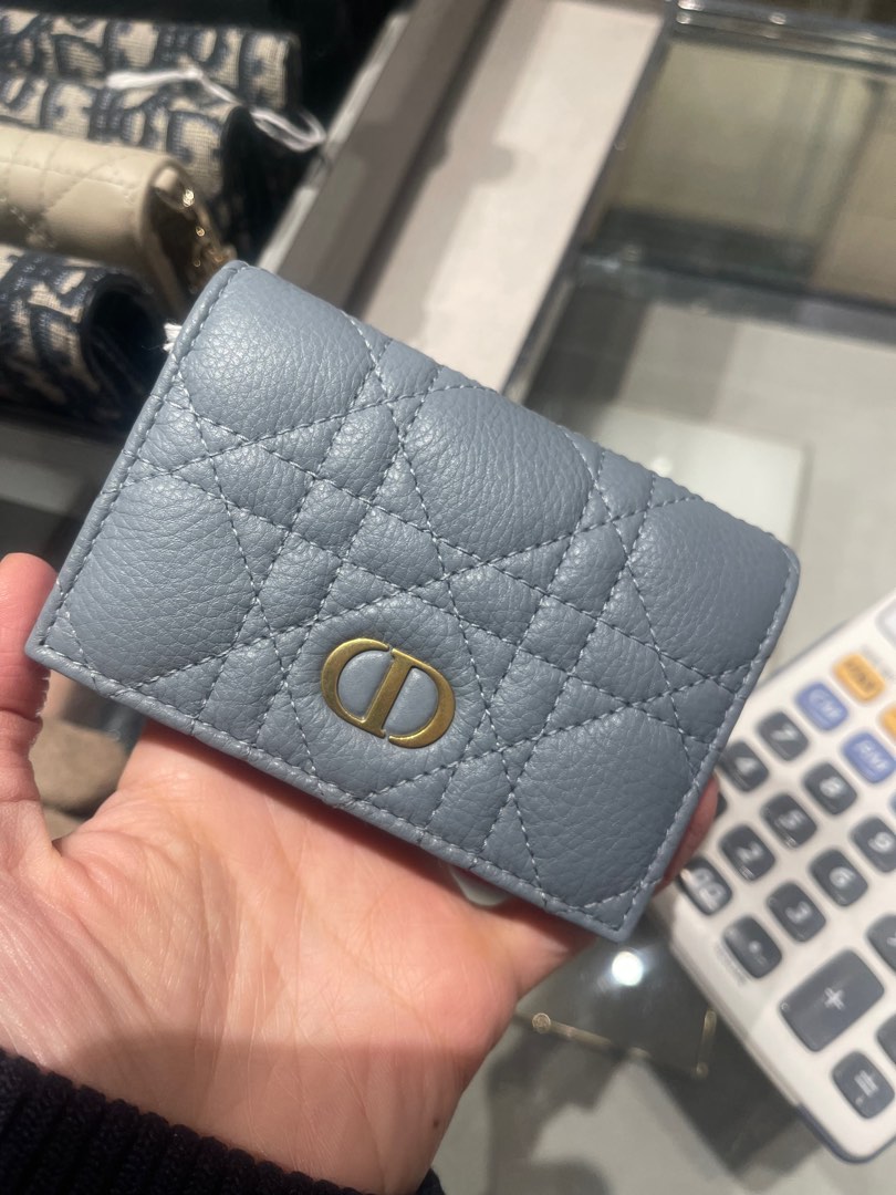 Dior card holder wallet blue, Luxury, Bags & Wallets on Carousell