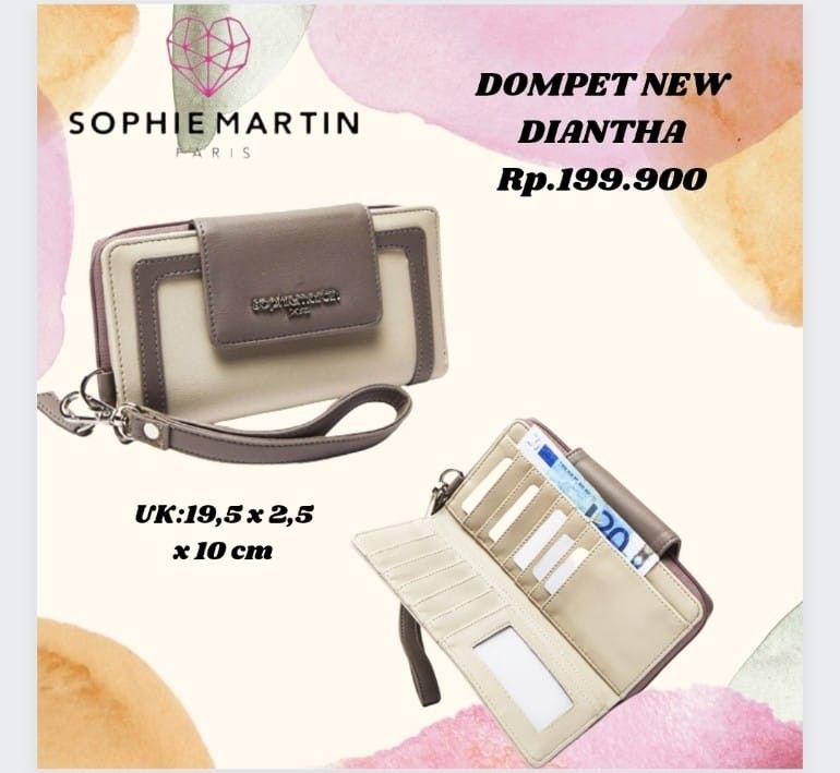 Dompet dianta SOPHIE MARTIN original, Fesyen Wanita, Tas & Dompet di ...