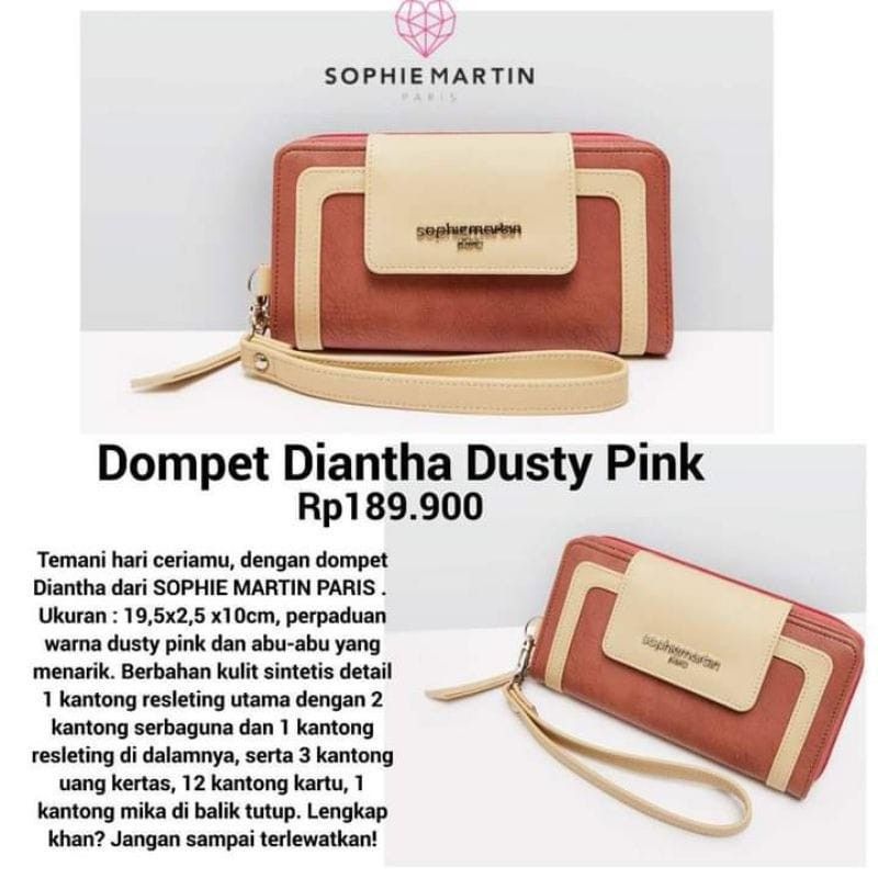 Dompet dianta SOPHIE MARTIN original, Fesyen Wanita, Tas & Dompet di ...