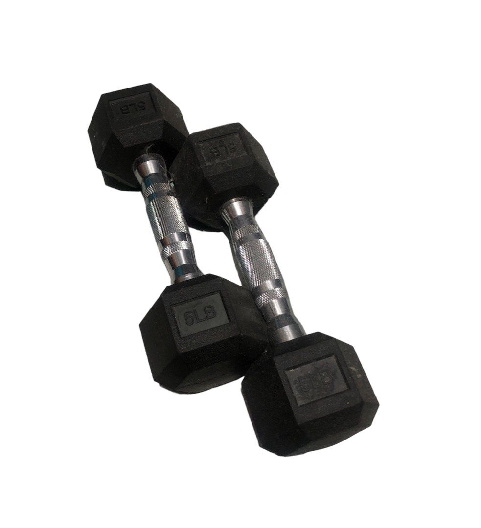 Dumbbell 5lbs, Sports Equipment, Exercise & Fitness, Weights ...