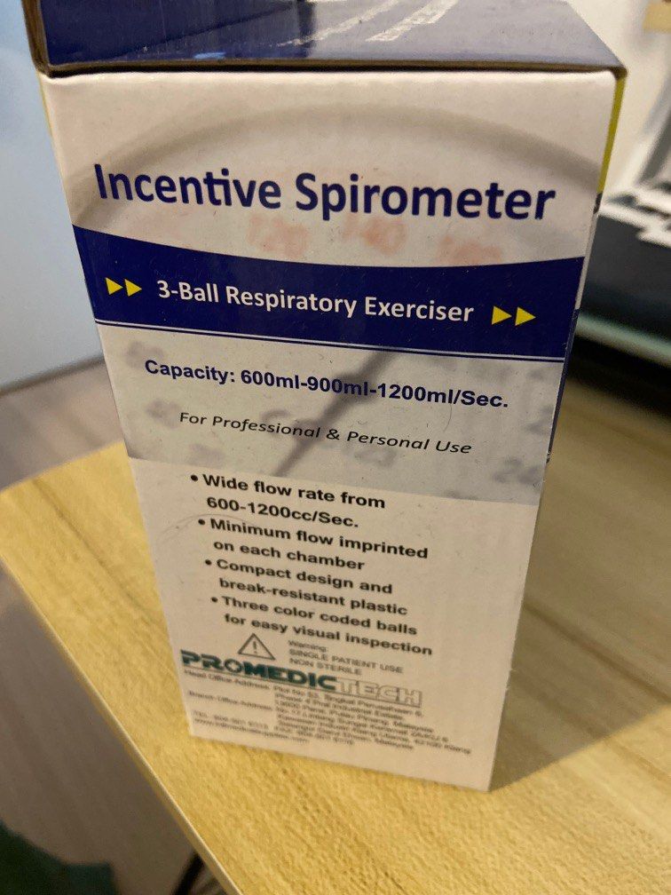 DuraSafe Incentive Spirometer, Health & Nutrition, Health Monitors ...