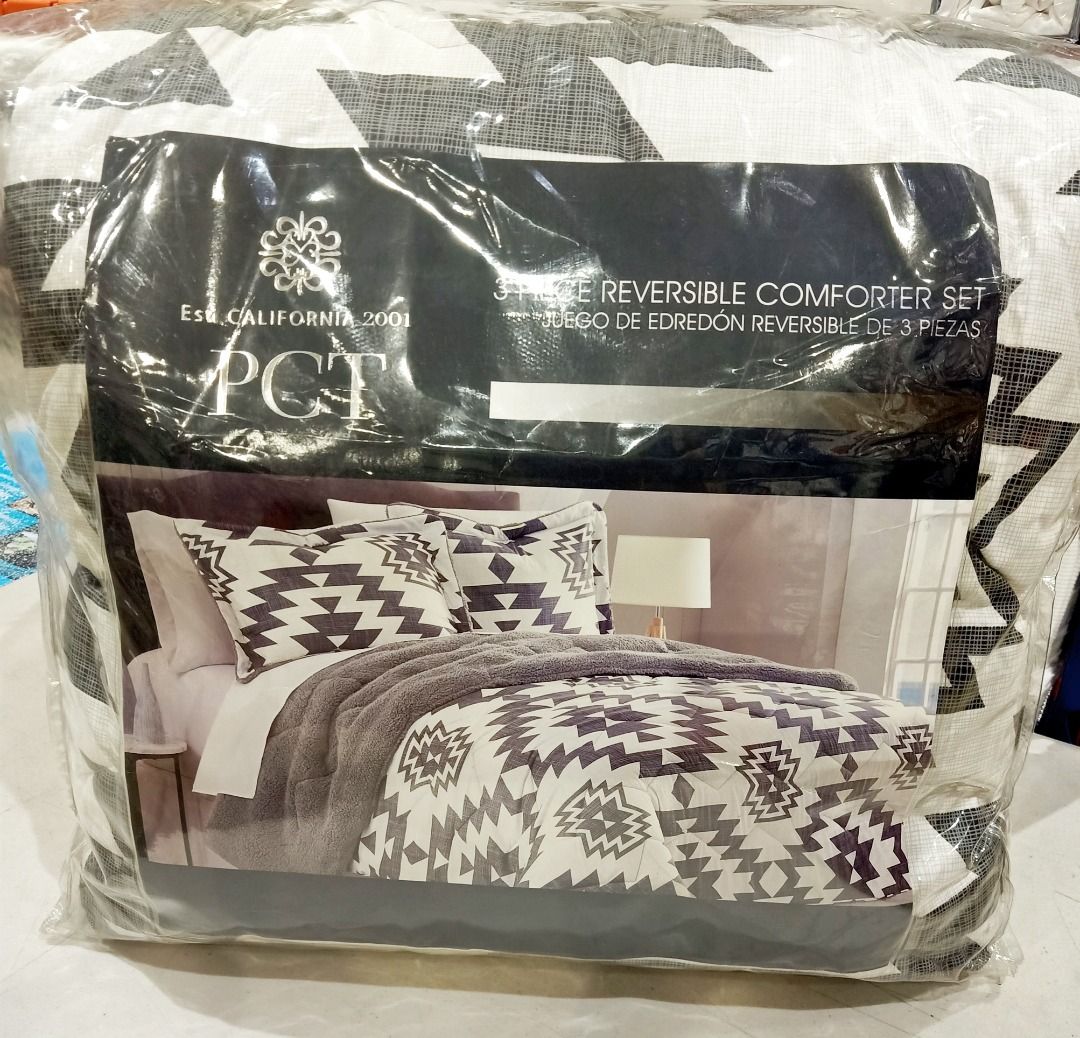 East California PCT 3 Pc Reversible Comforter Set, Furniture & Home ...