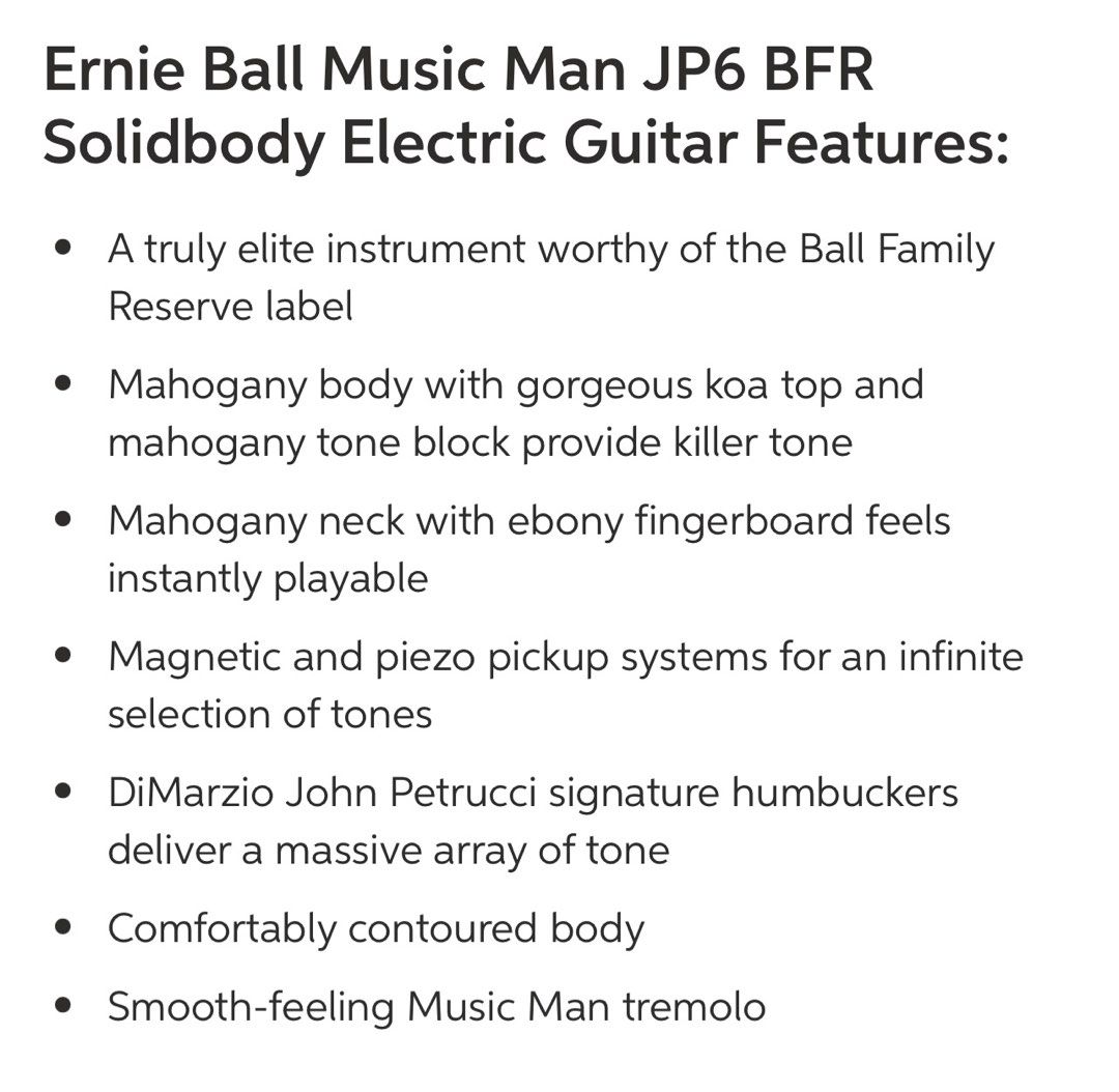 EBMM JP6 BFR KOA ISLAND, Hobbies & Toys, Music & Media, Musical ...